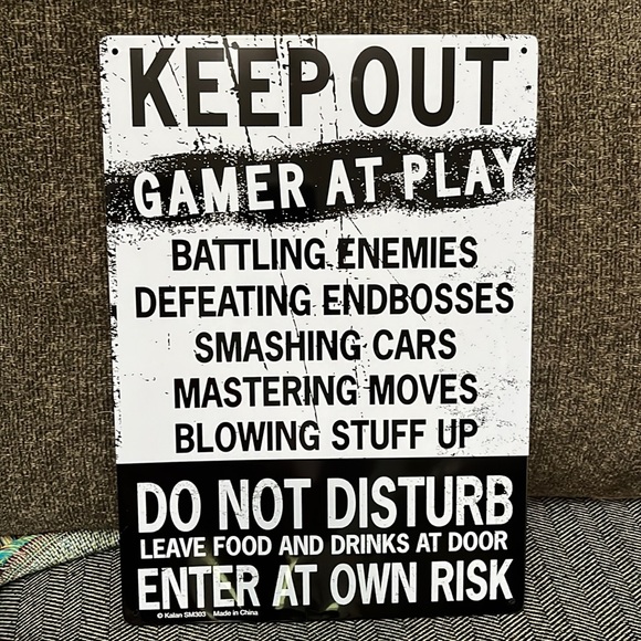 Wall Decor | Keep Out Gamer At Play Sign | Poshmark